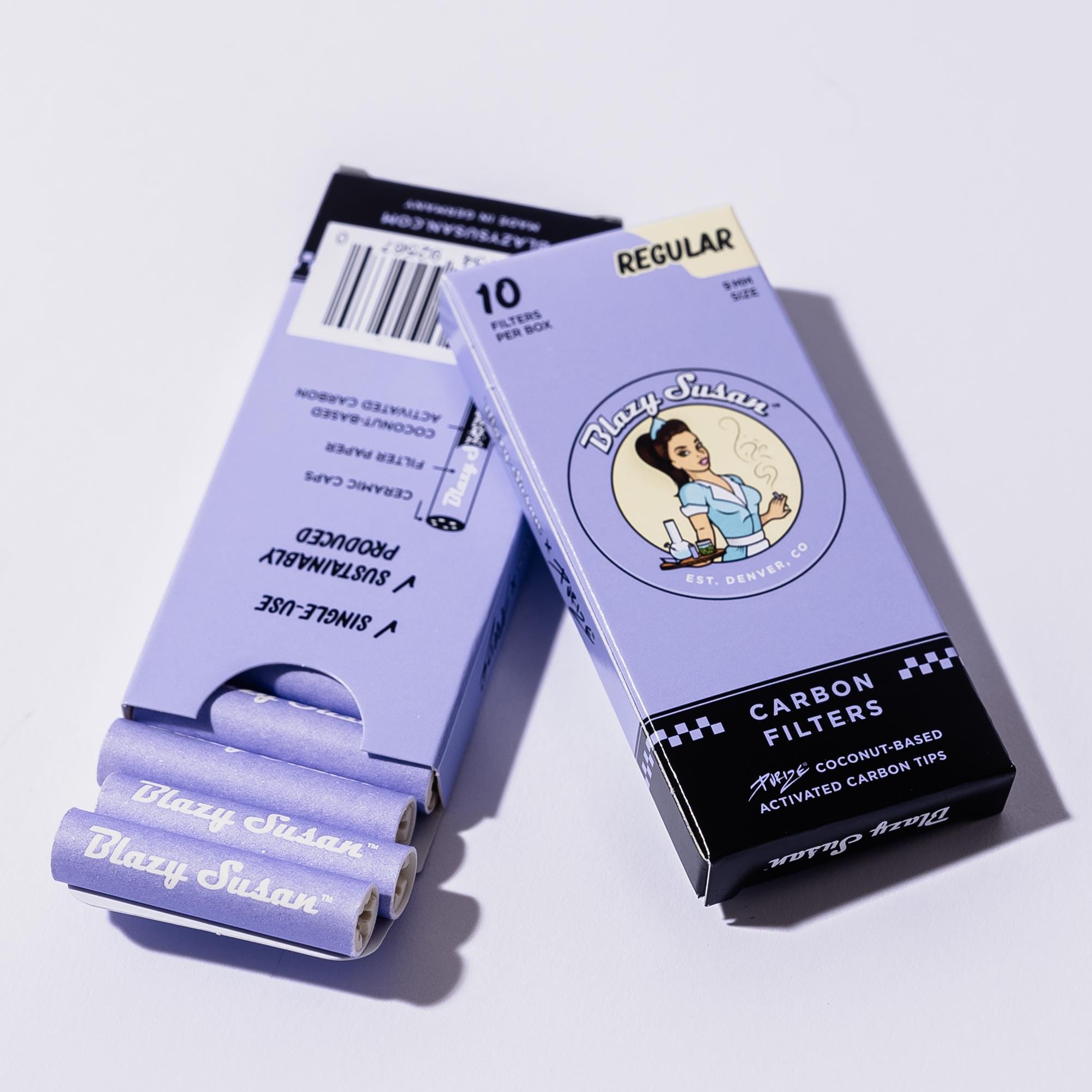 Blazy Susan X Purize Activated Carbon Filter Tips | 10 Ct Box | Regular ...