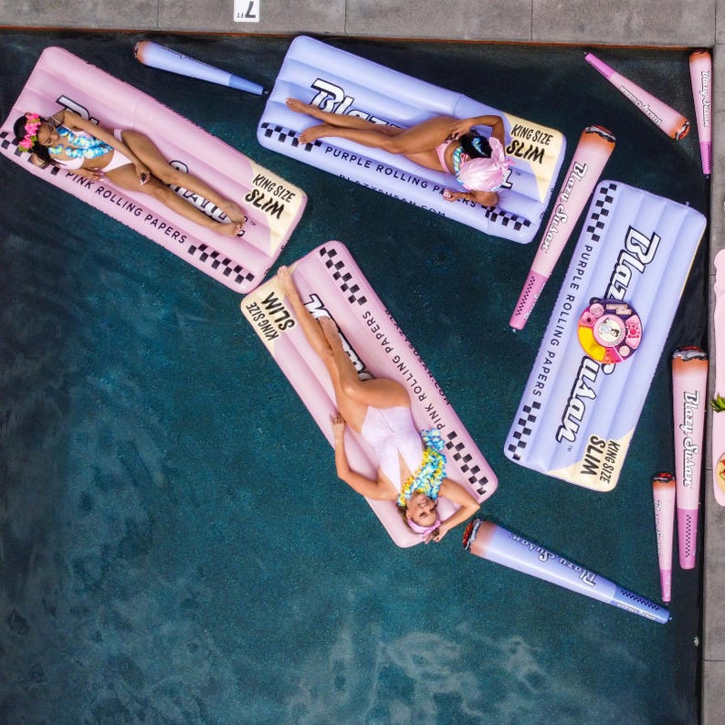 Blazy Susan Rolling Paper Inflatable, Pink or Purple | 6ft Pool Float - Etsy