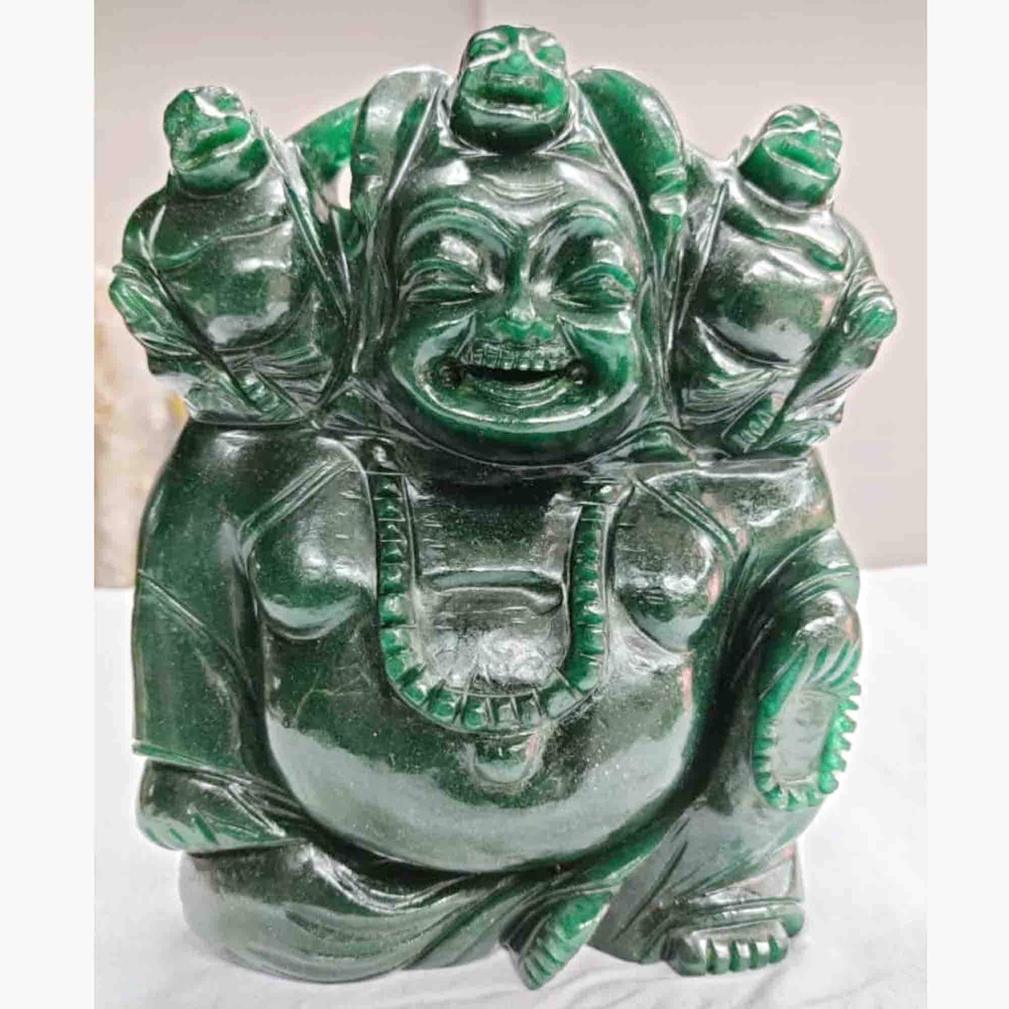 Jade Laughing Buddha Statue