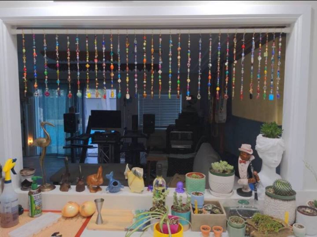 Luxurious Bohemian Premium Bead Beaded Window Sun Catcher Valance ...