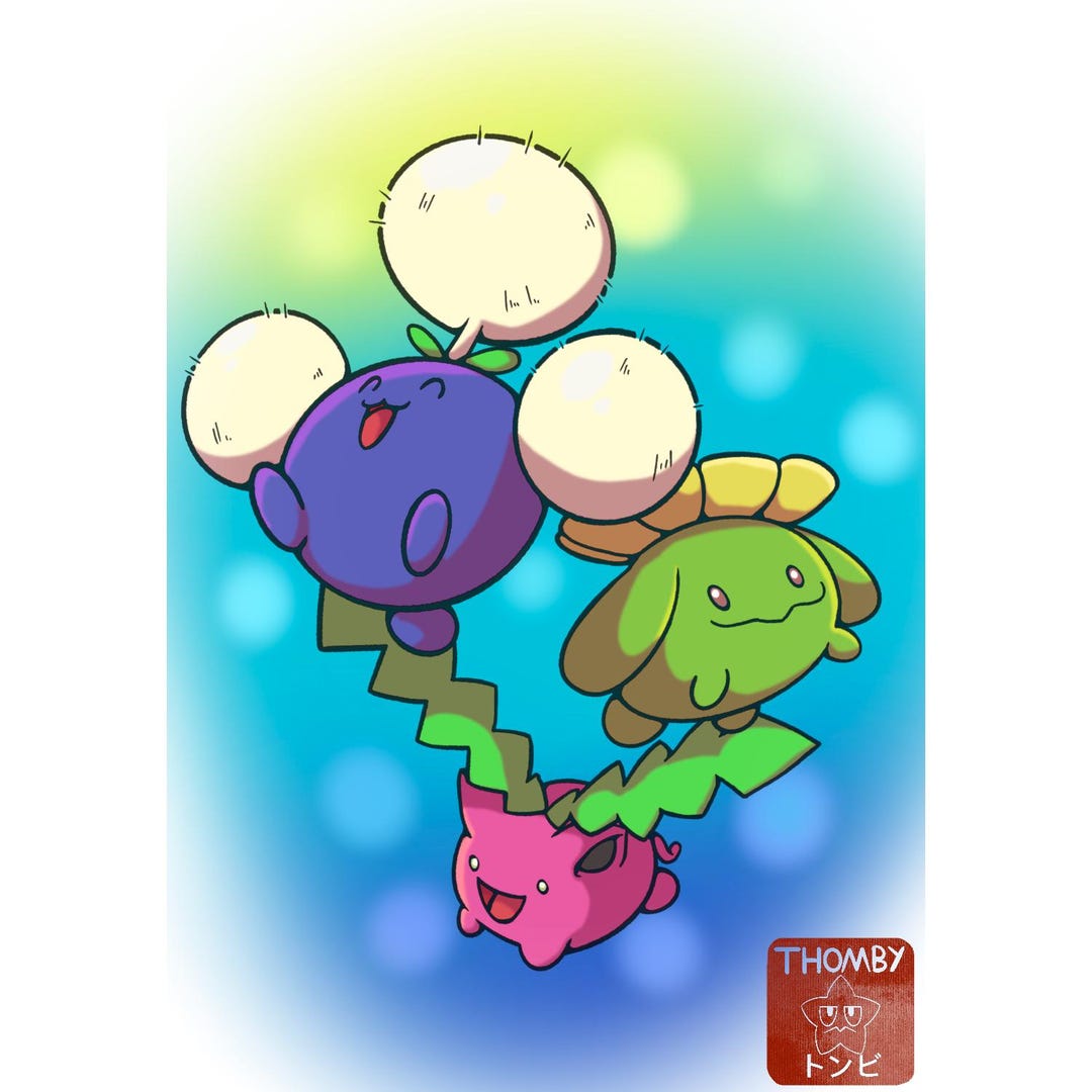 Hoppip Line - 5.5" X 7.9" Print - Etsy