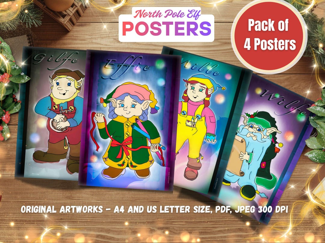 Santa’s Helpers Christmas Elf Posters – Digital Download - Etsy