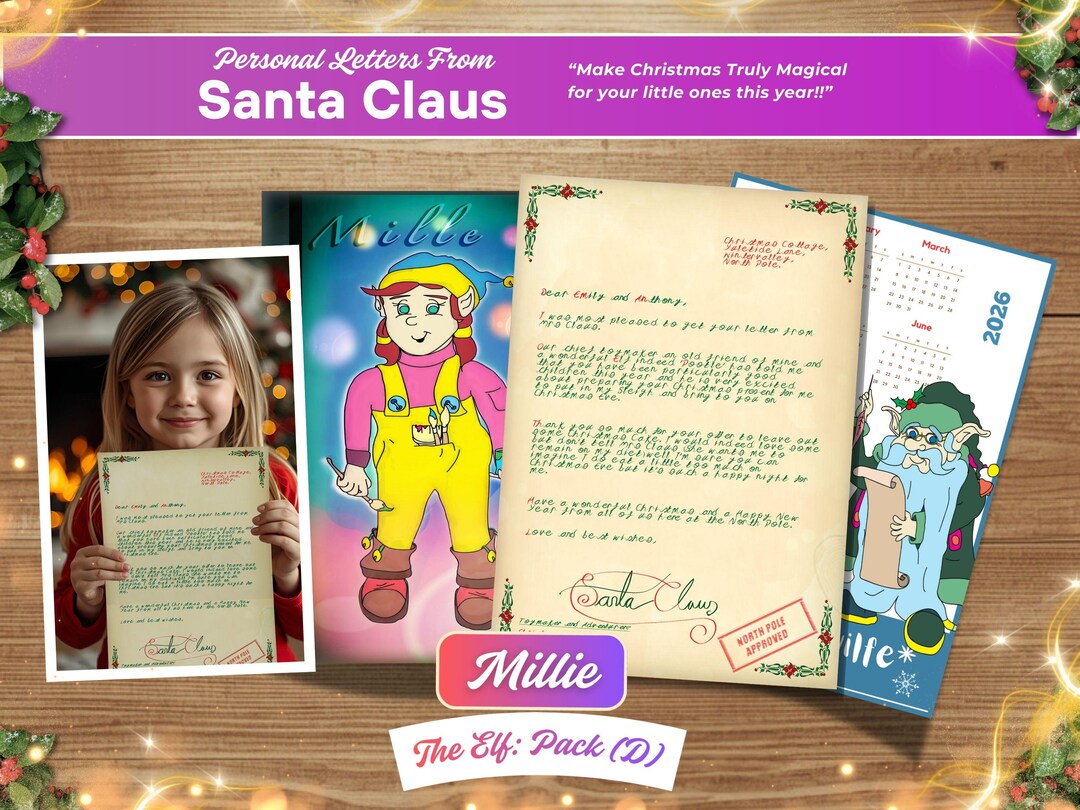 Personalised Santa Letter + Christmas Printable Pack D, Christmas ...