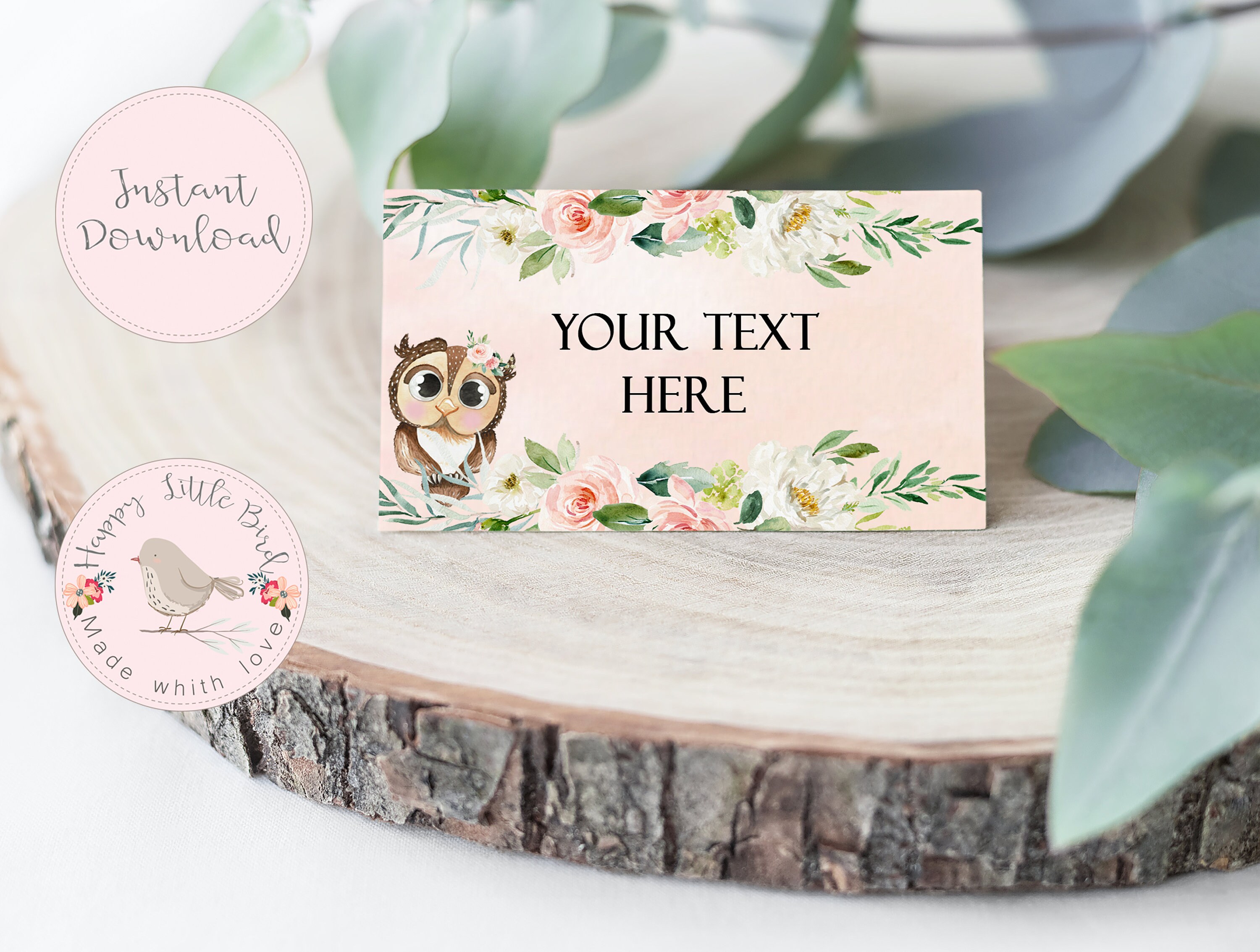 Editable Owl Food Labels Food Tents Food Tent Cards Buffet - Etsy
