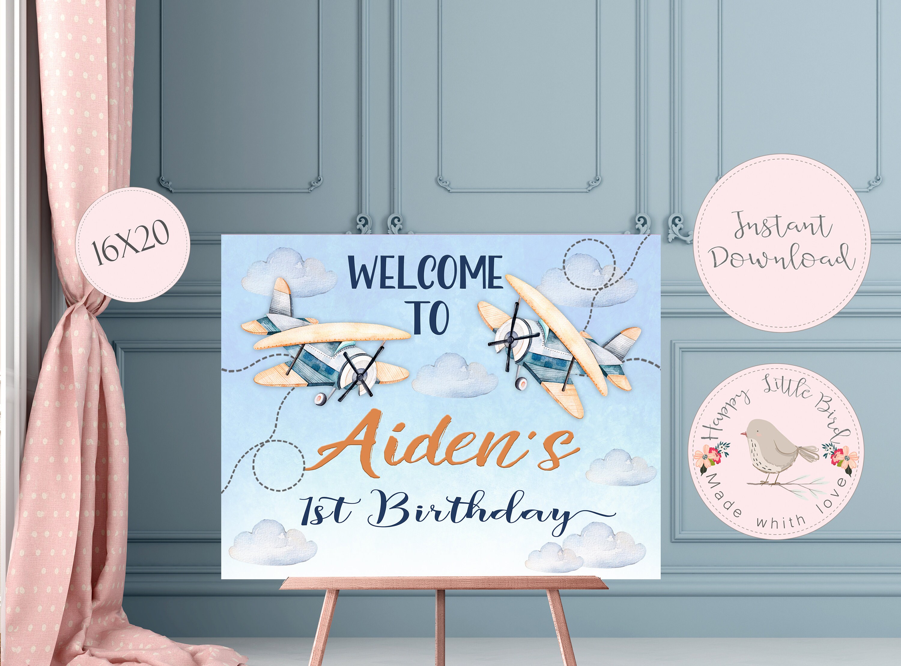Airplane Welcome Sign Printable Sign Instant Download - Etsy