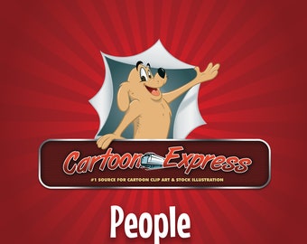 Cartoon Express Mini Collection-people - Etsy