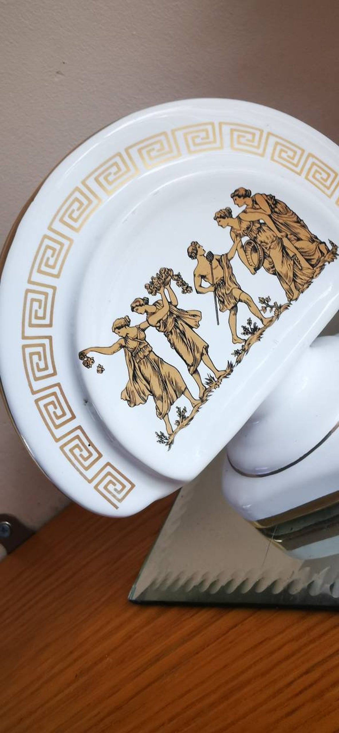 Handmade Greece 24k Handpainted Gold Napkin Holder, Collectable ...