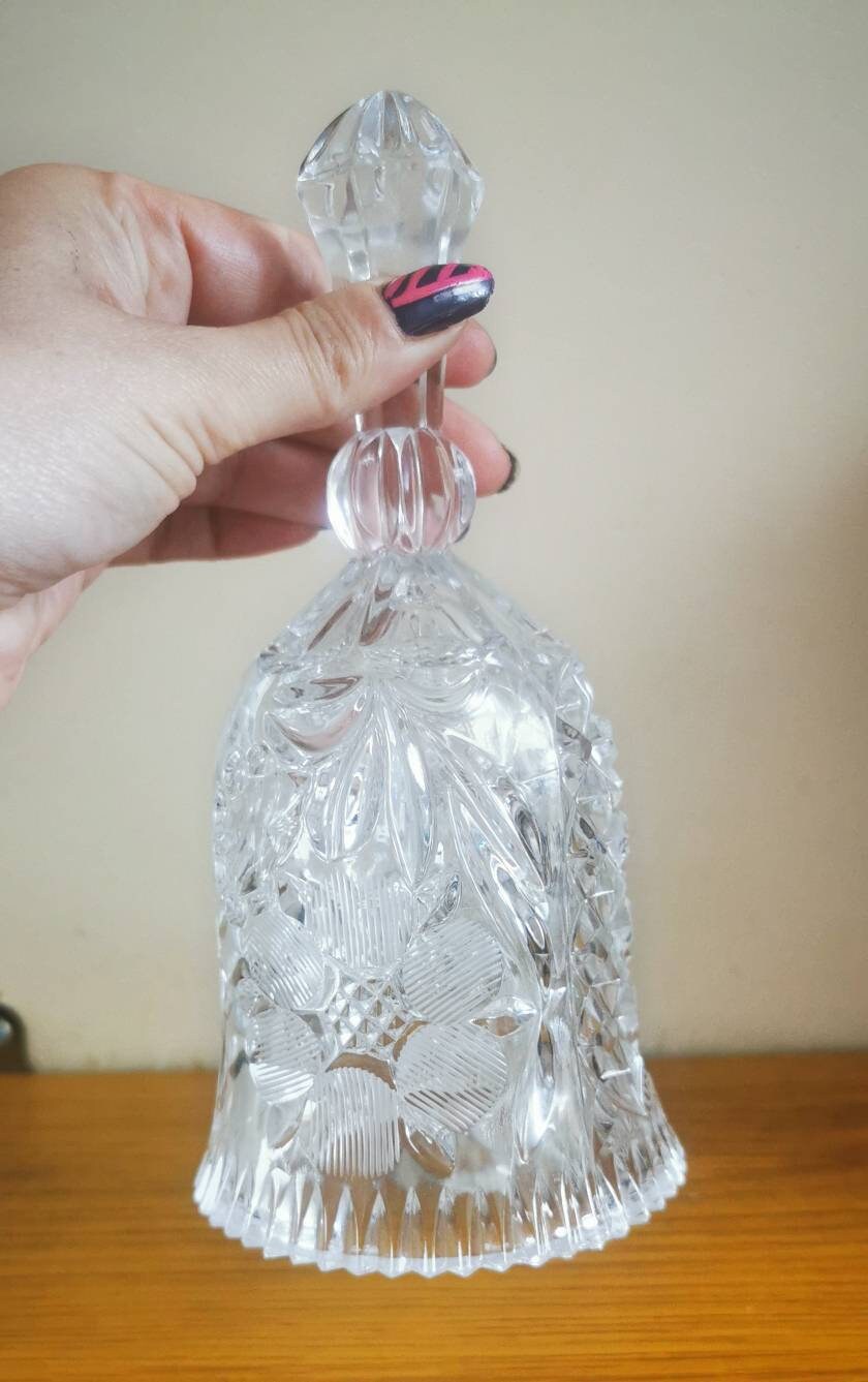 Vintage Lead Crystal Hand Bell, Made in Western Germany, 1960's ...