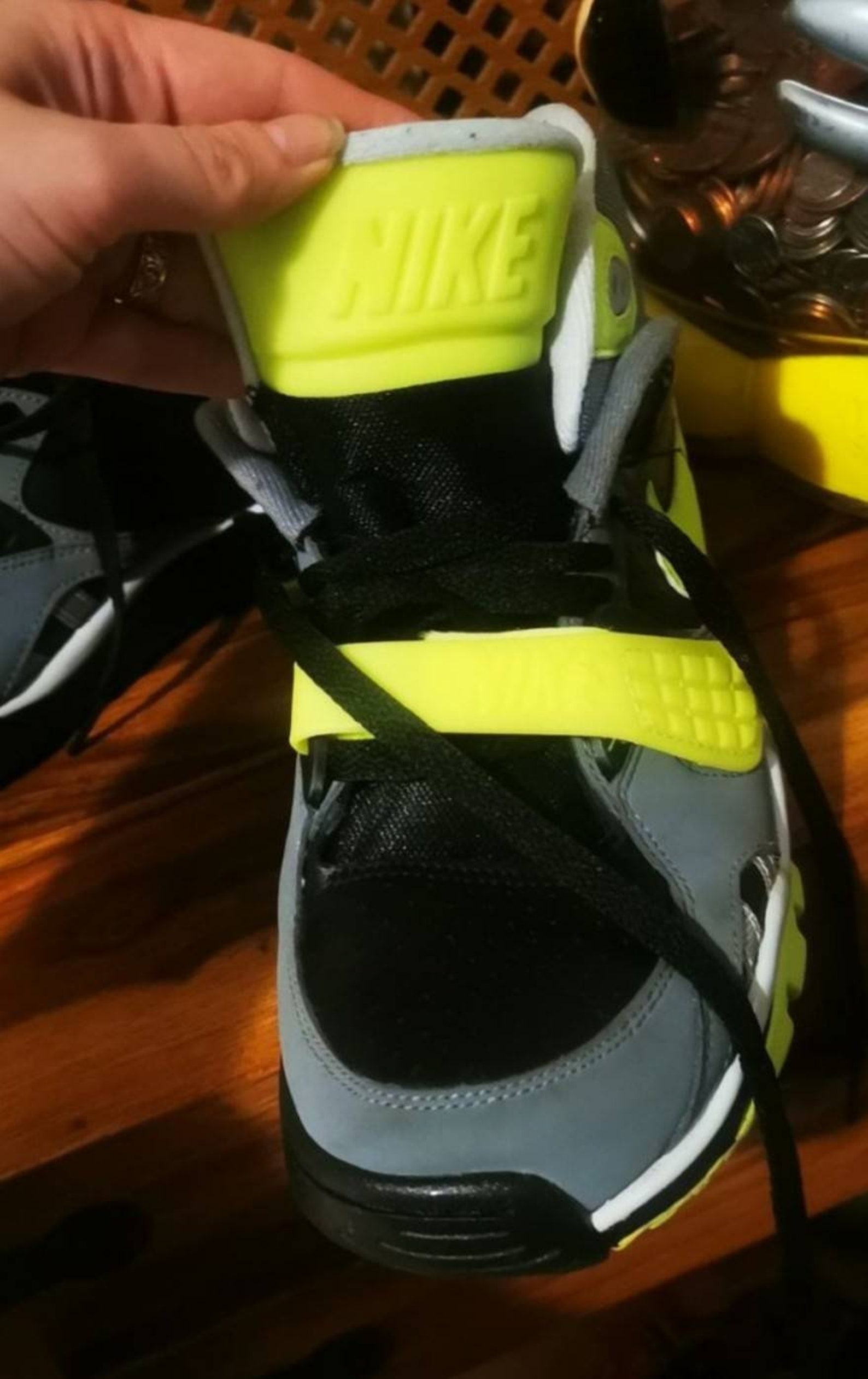 Nike Air SCII High Trainers - Black /grey-volt, Pure Platinum, Mens ...