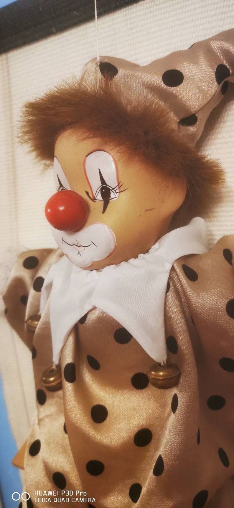 Vintage Clown on Swing, Swinging Clown, 1980's, Porcelain Face ...