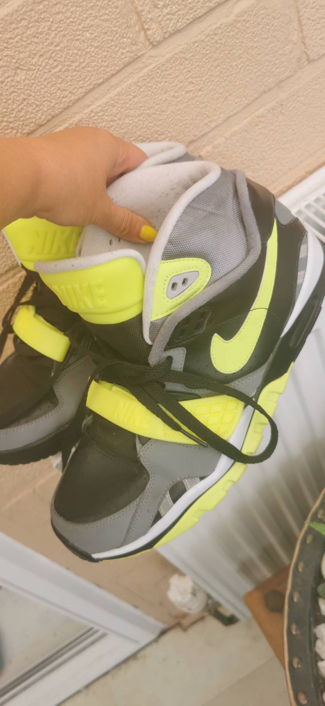 Nike Air SCII High Trainers - Black /grey-volt, Pure Platinum, Mens ...