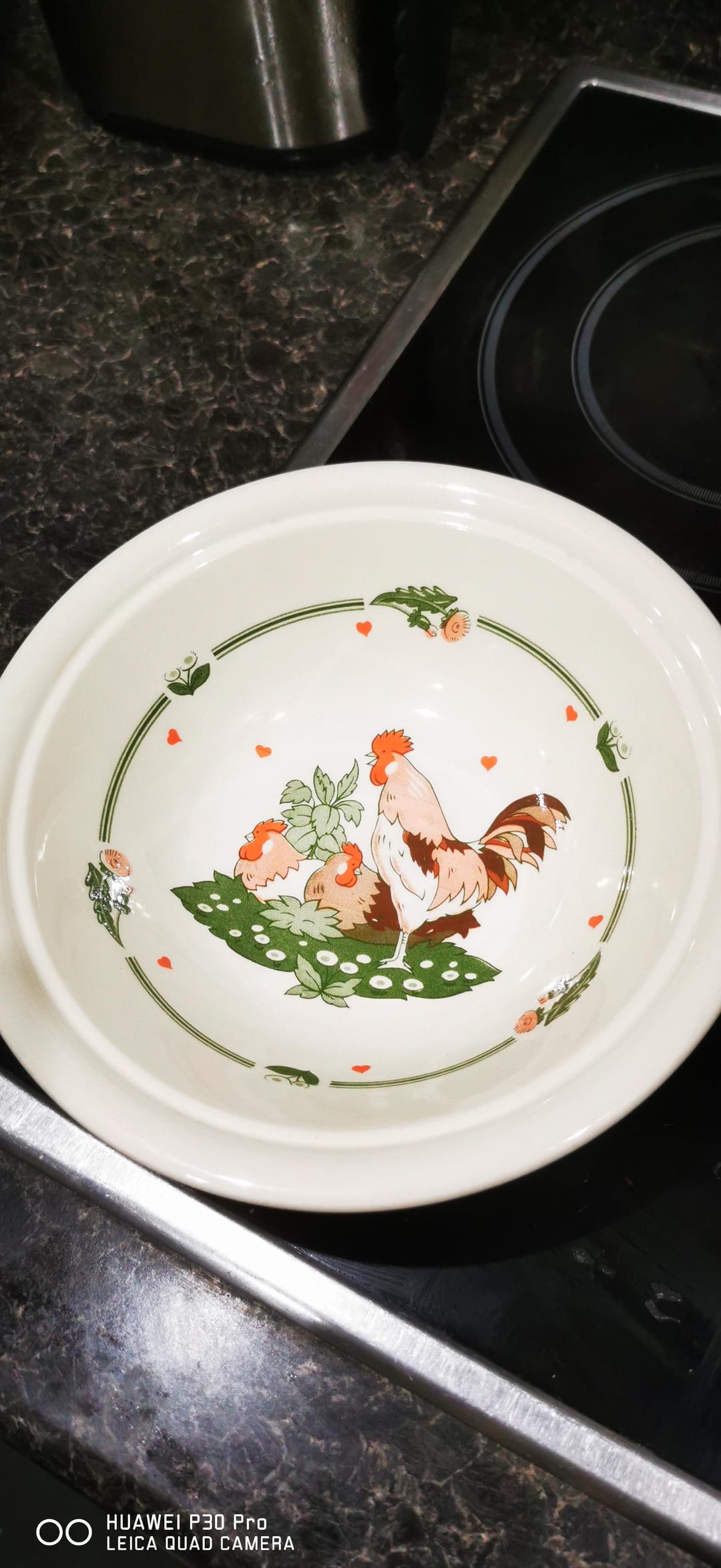 Vintage Staffordshire Cookaroo and Hens Serving Bowl, Countryside Style ...