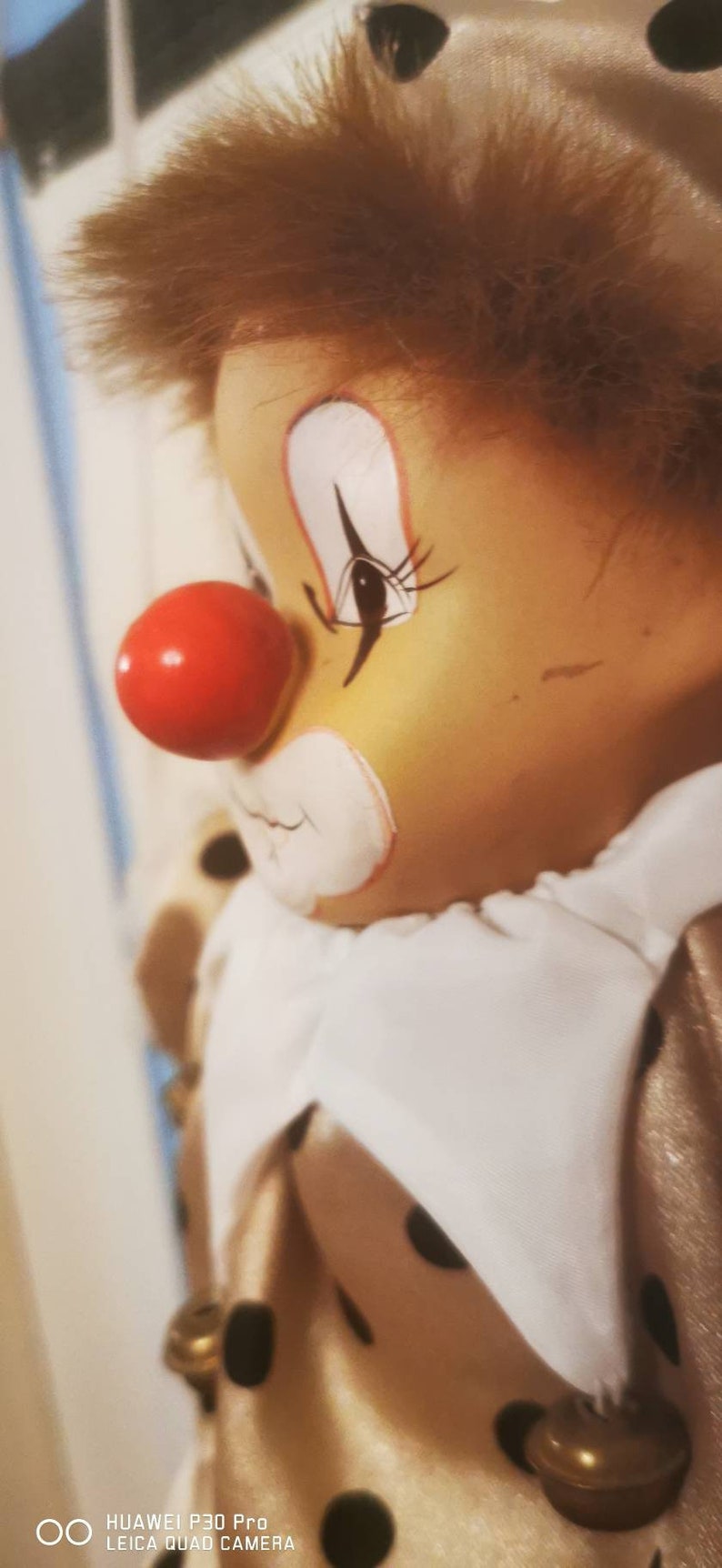 Vintage Clown on Swing, Swinging Clown, 1980's, Porcelain Face ...