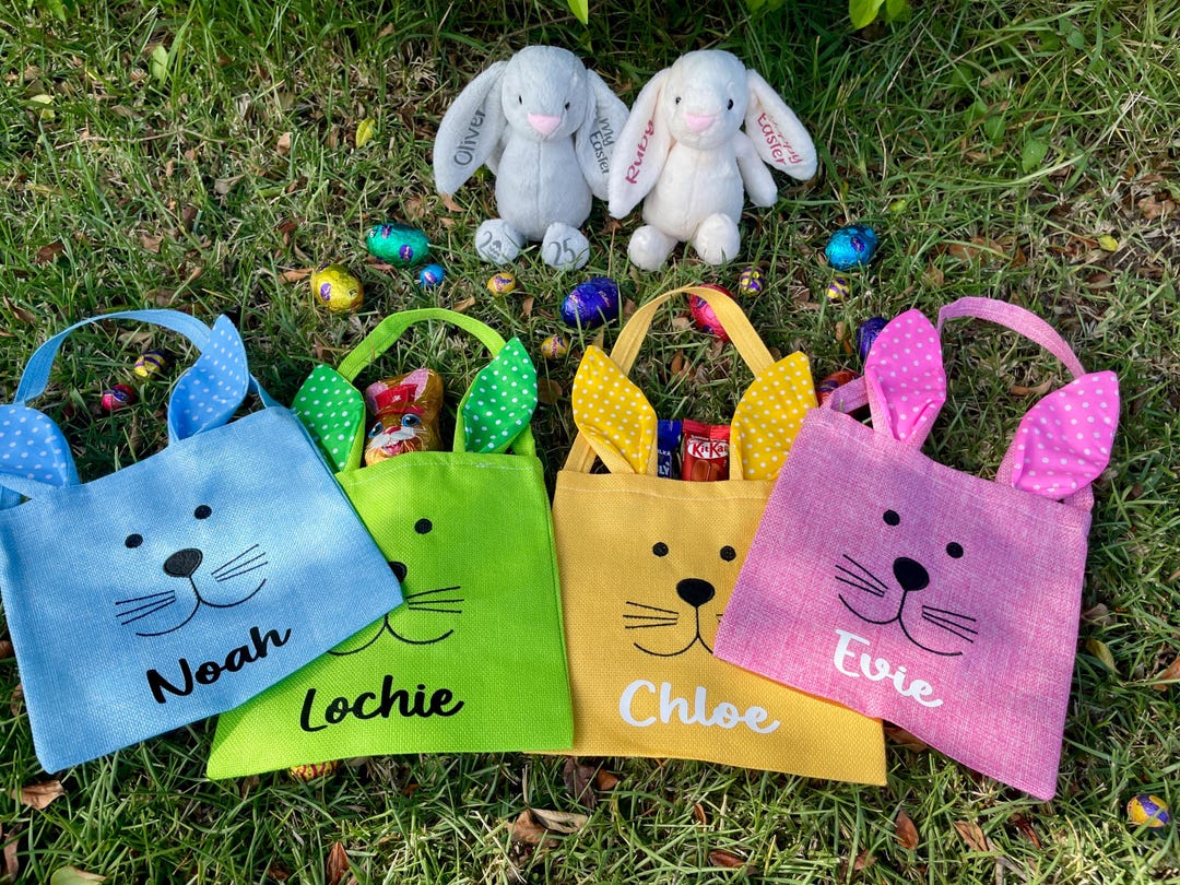 Personalised Easter Egg Hunt Bags - Etsy