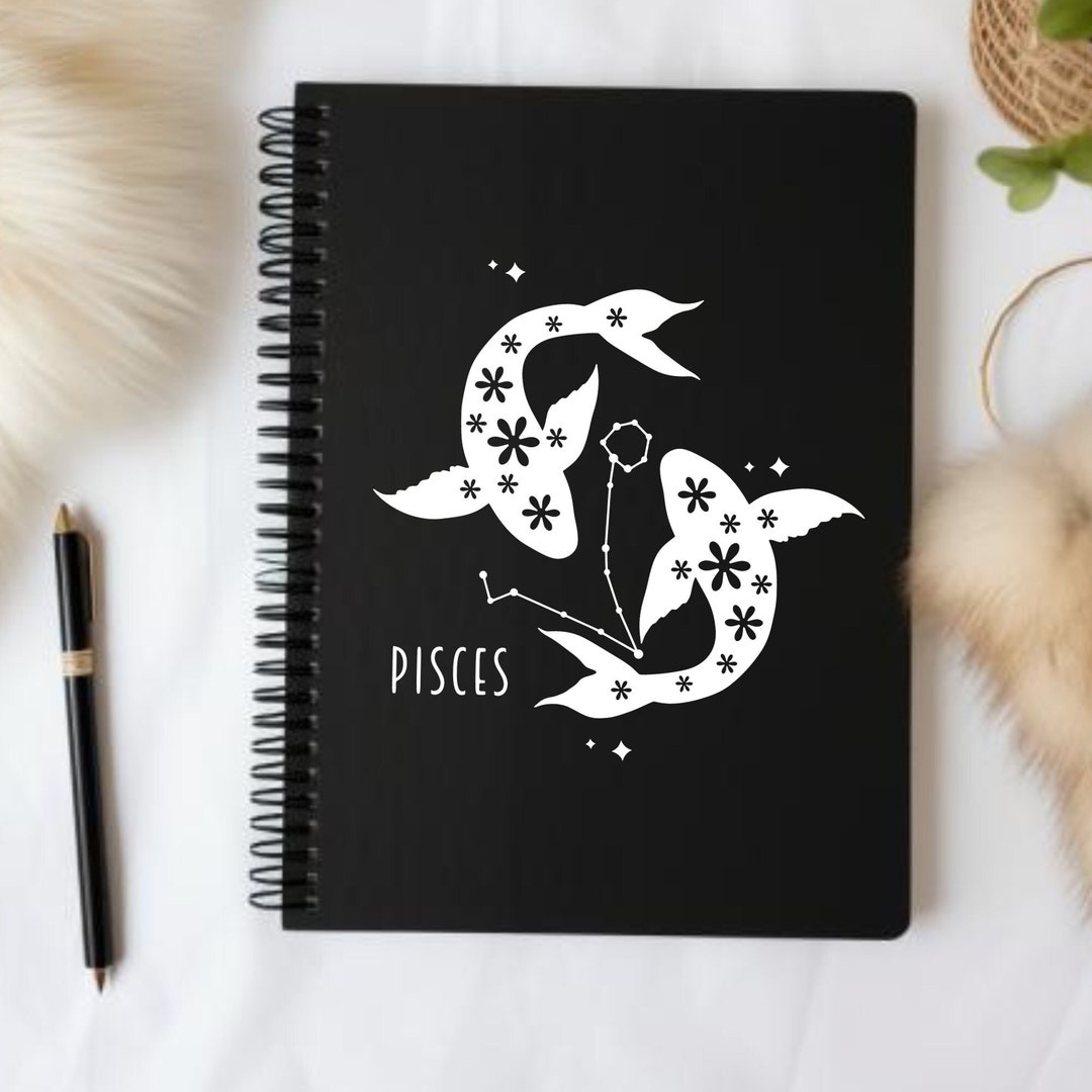 Pisces Zodiac Spiral Notebook: Dreamy Hardback Journal - Etsy