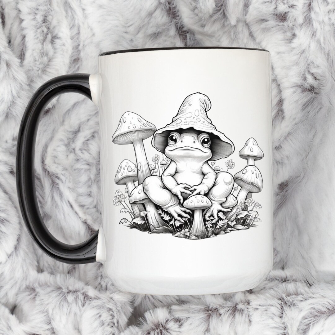 Frog Coffee Mug, Mushroom Mug, Frog and Toad, Frog Gifts, Cottagecore ...