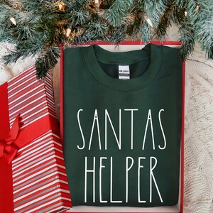 Santa Helper, RAE DUNN Inspired Christmas Sweatshirt, Christmas Sweater ...