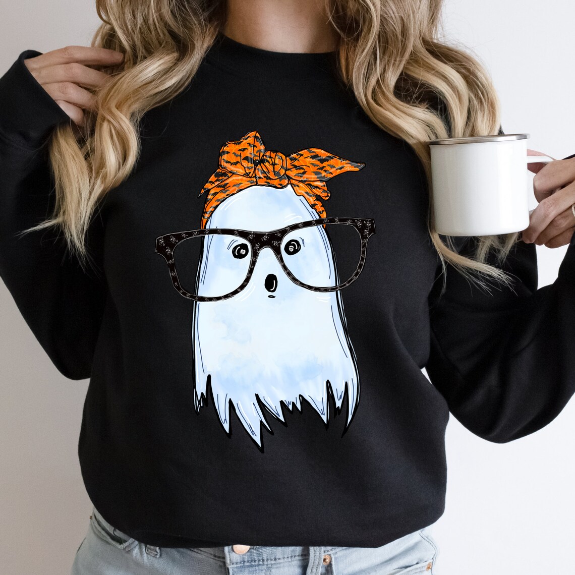 Cute Ghost Halloween Sweatshirt Halloween Sweatshirts Sheet - Etsy