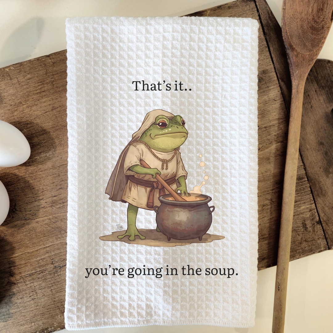 Medieval Frog Kitchen Towel - Etsy
