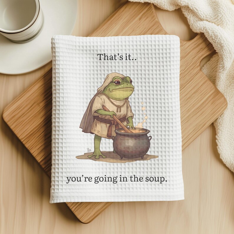 Medieval Frog Kitchen Towel - Etsy