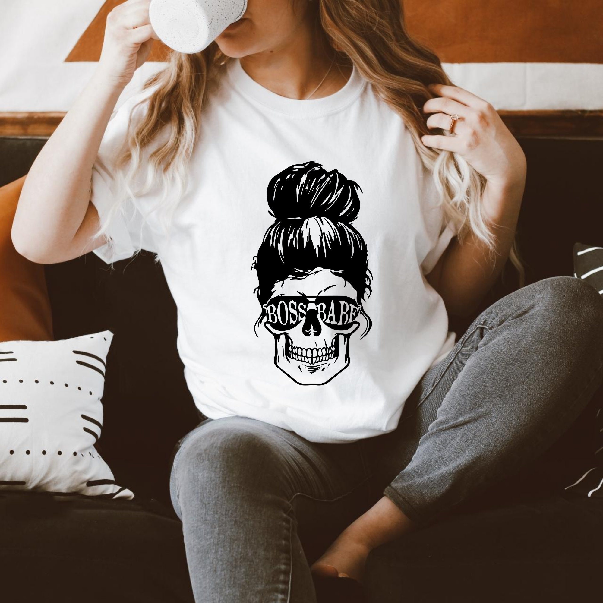 Tattoo Boss Babe Shirt Sugar Skull Girl Boss Tattoo Momma - Etsy