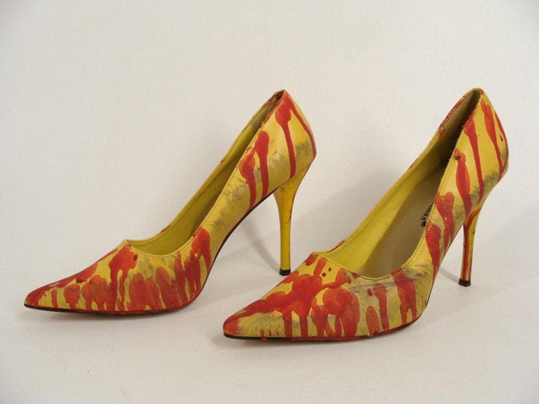 Ooak Upcycled Bloody Zombie Prom Queen CARRIE Heels. Sexy Zombie Bride ...