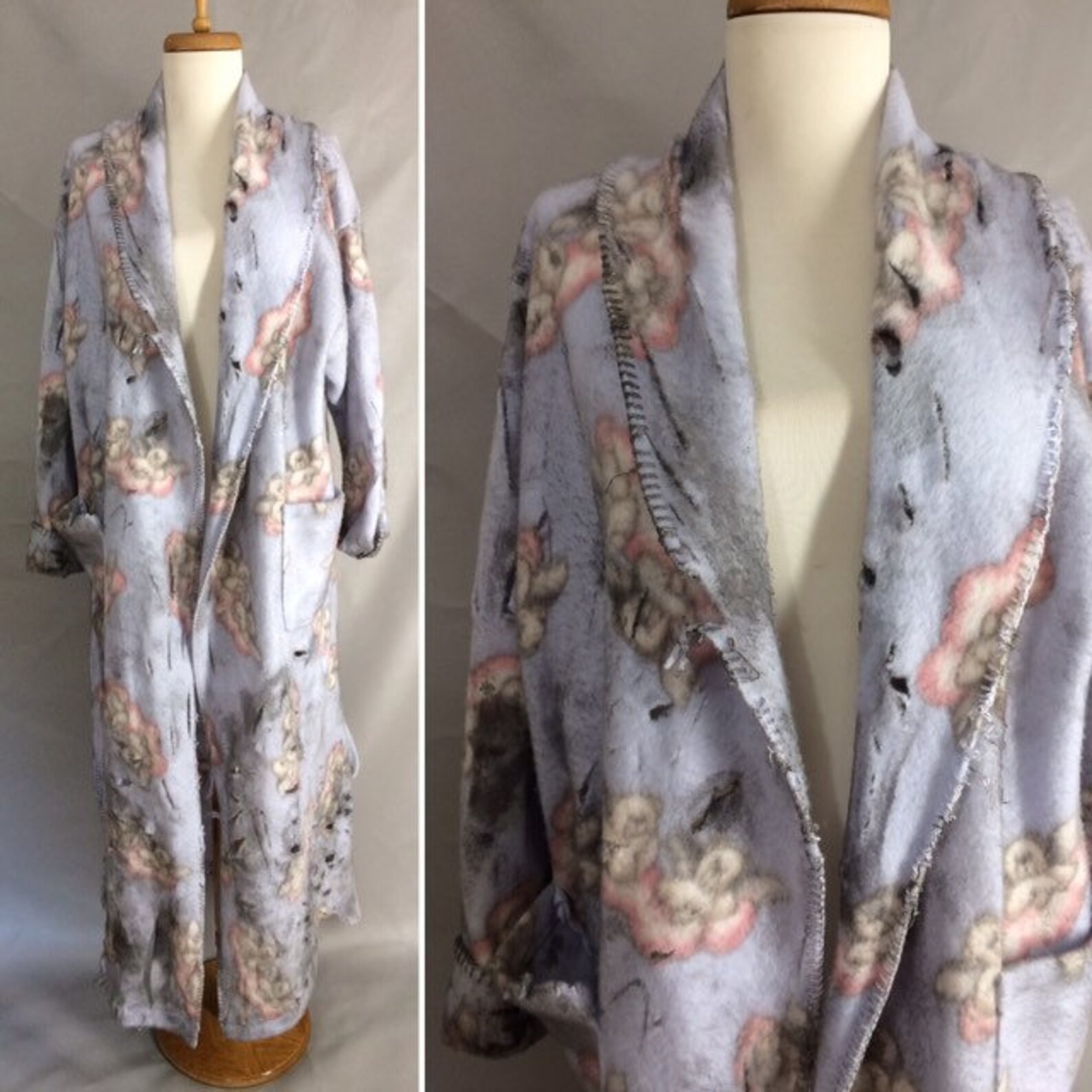 Distressed Housecoat Robe. Post Apocalyptic Wasteland Zombie - Etsy