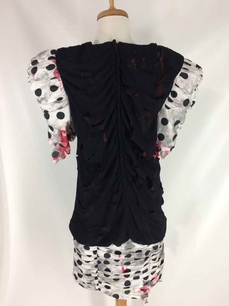 80s Zombie Prom Party Dress Halloween Costume. Bloody Trashed Bubble ...