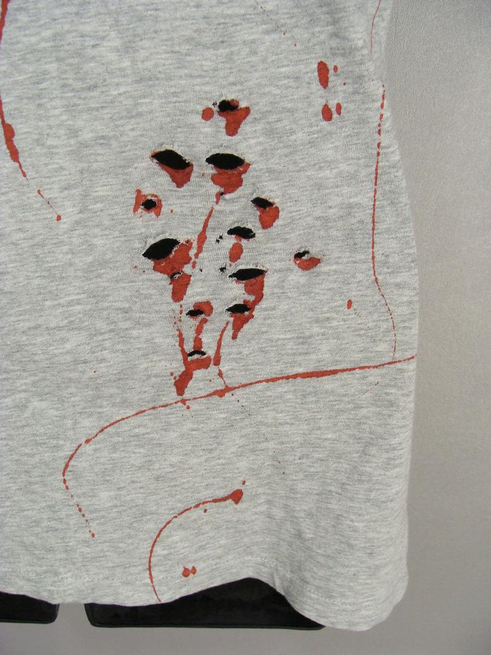 Shot Gun Blast Tank Top Blood Spatter Shirt Zombie Costume the Walking ...