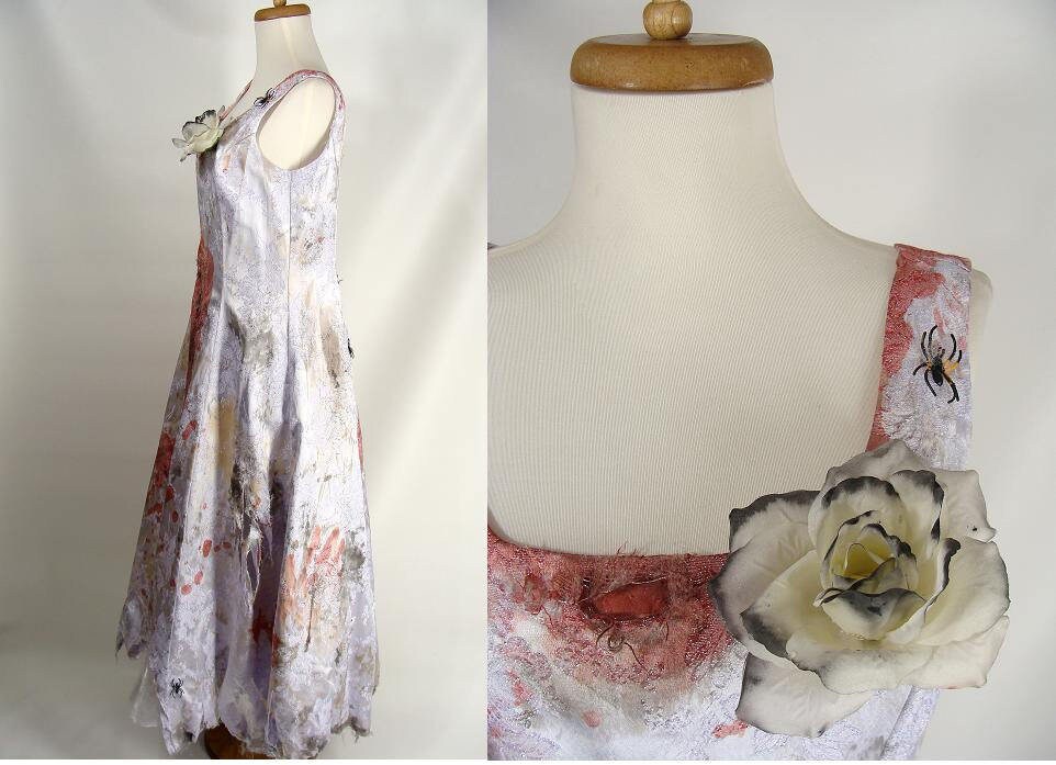 Bloody Zombie Prom Queen Costume Dress. Bridesmaid Corpse - Etsy
