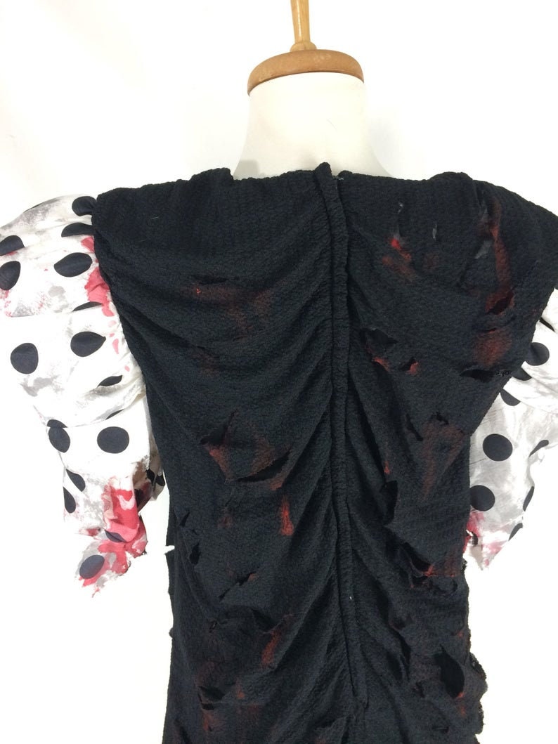 80s Zombie Prom Party Dress Halloween Costume. Bloody Trashed Bubble ...