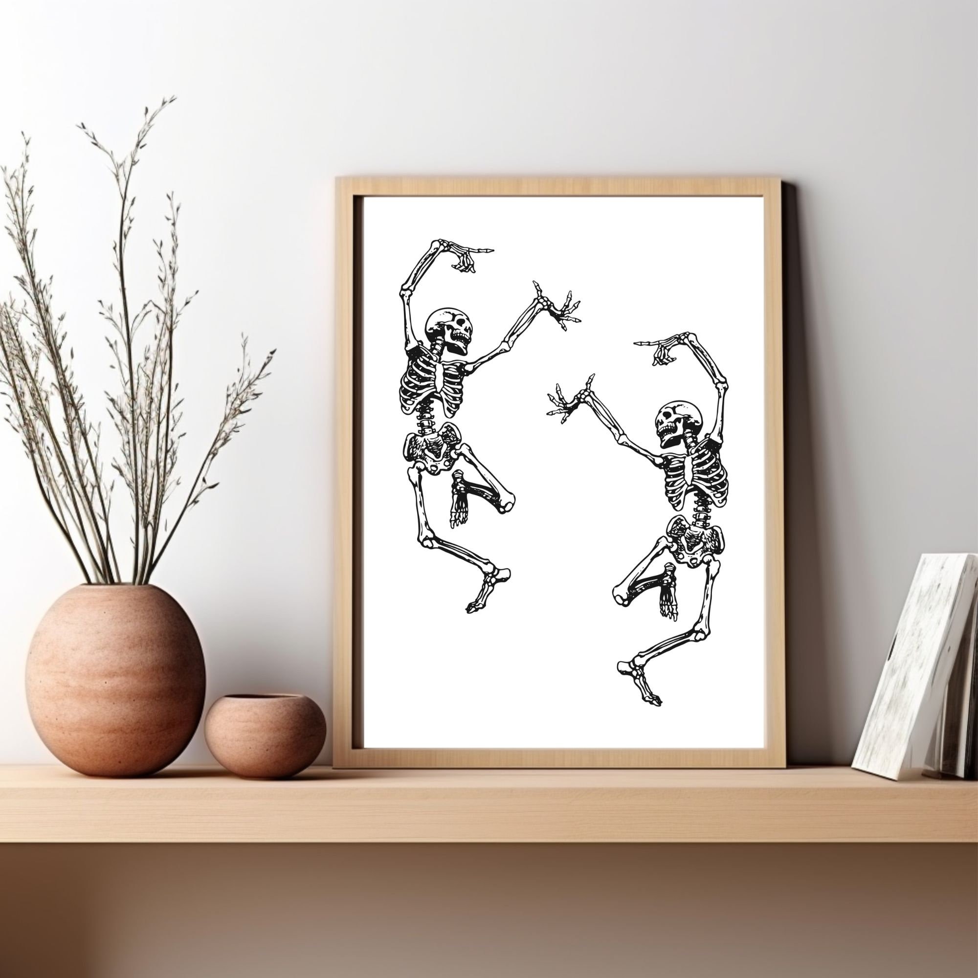 Dancing Skeleton PRINTABLE | INSTANT Digital Download | Halloween ...