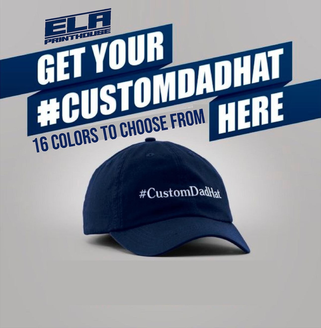 Personalized Custom Embroidered Dad Hat | Design Your Own Unstructured ...