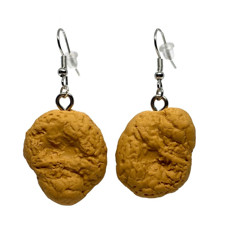 Chicken Nugget Dangle Earrings Food Earrings Foodie Gift - Etsy