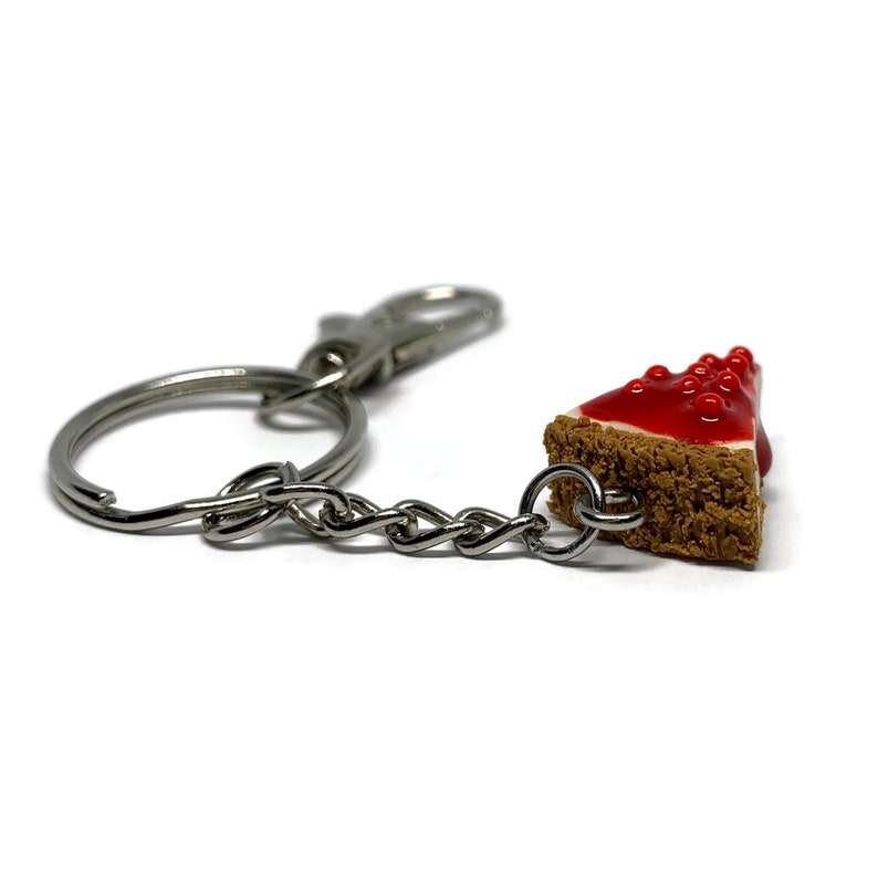 Cherry Cheesecake Keychain Gift for Foodie Food Keychain - Etsy