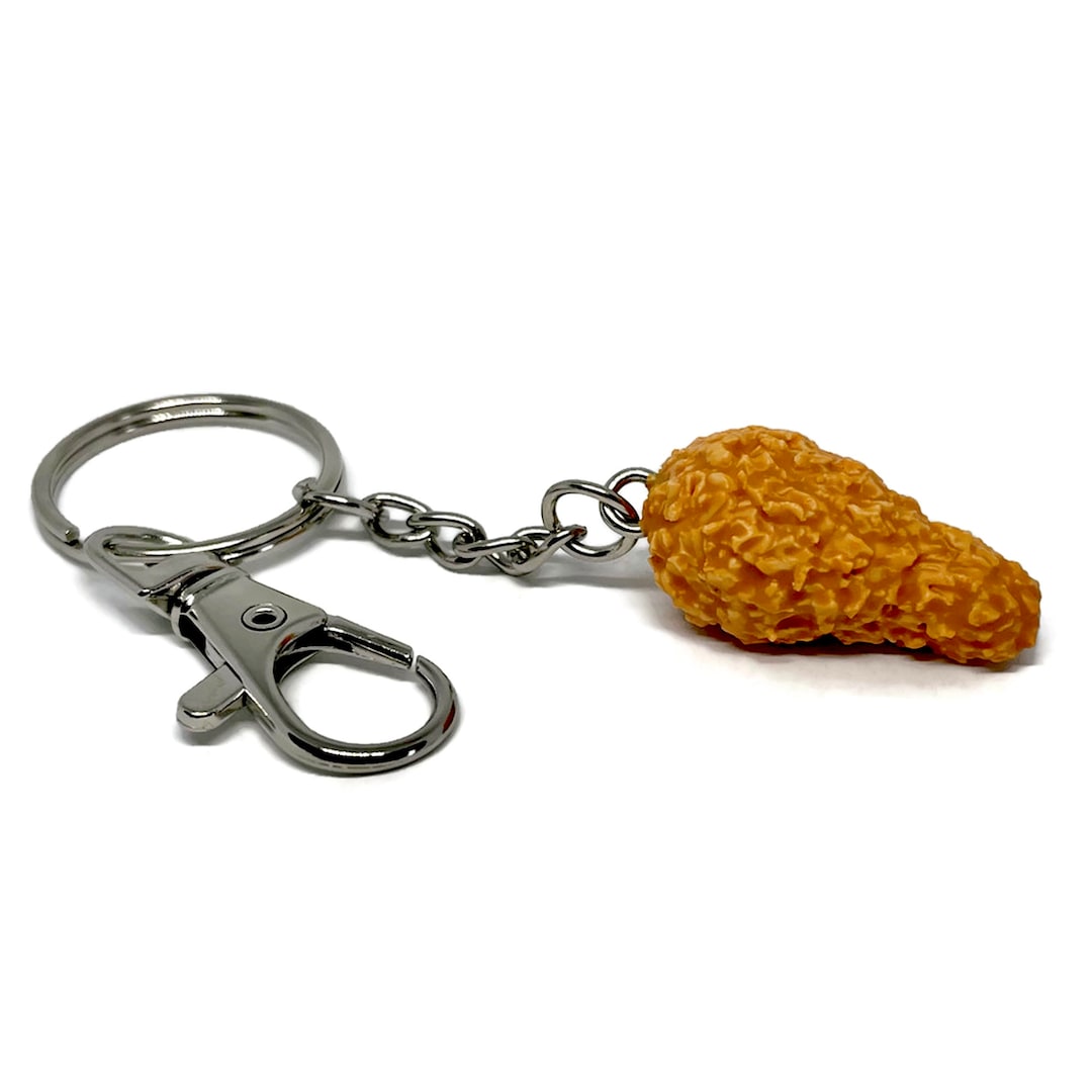 Fried Chicken Drumstick Keychain Gift for Foodies Food - Etsy