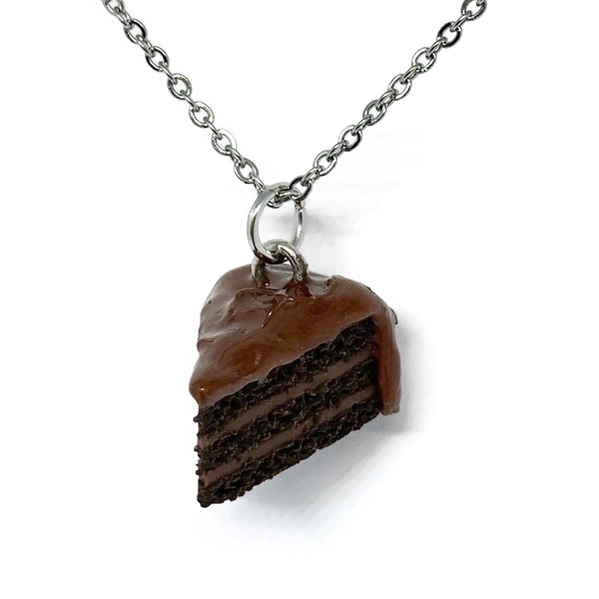 Chocolate Cake Food Necklace - Etsy