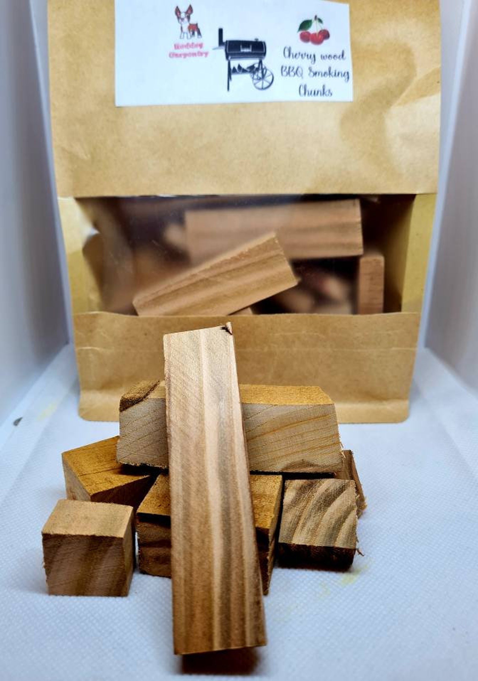 Cherry Wood Smoking Chunks BBQ Smoking Wood Chunks 400g - Etsy