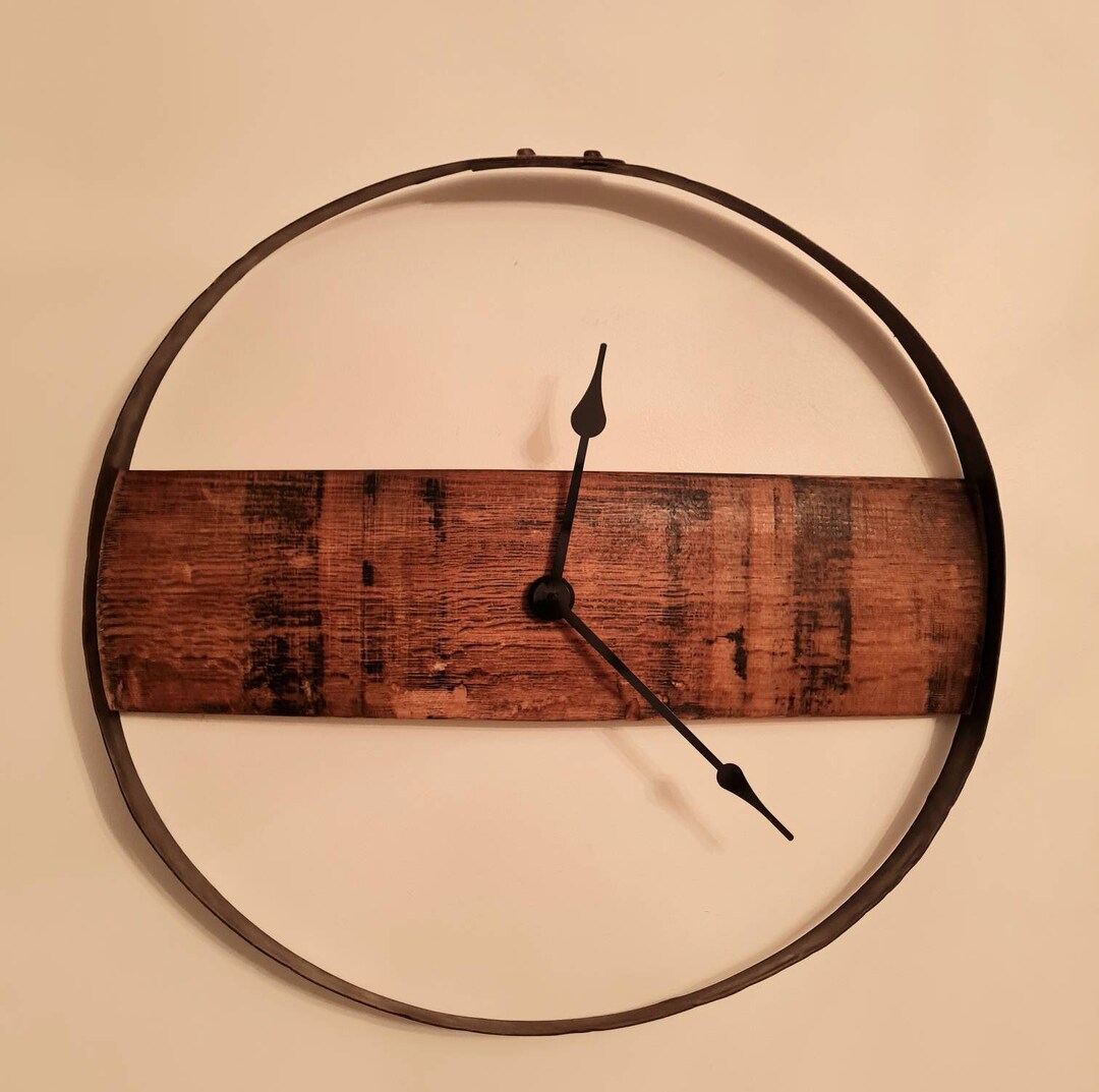 Whiskey Barrel Ring Clock Whisky Barrel Hoop Clock Large - Etsy UK