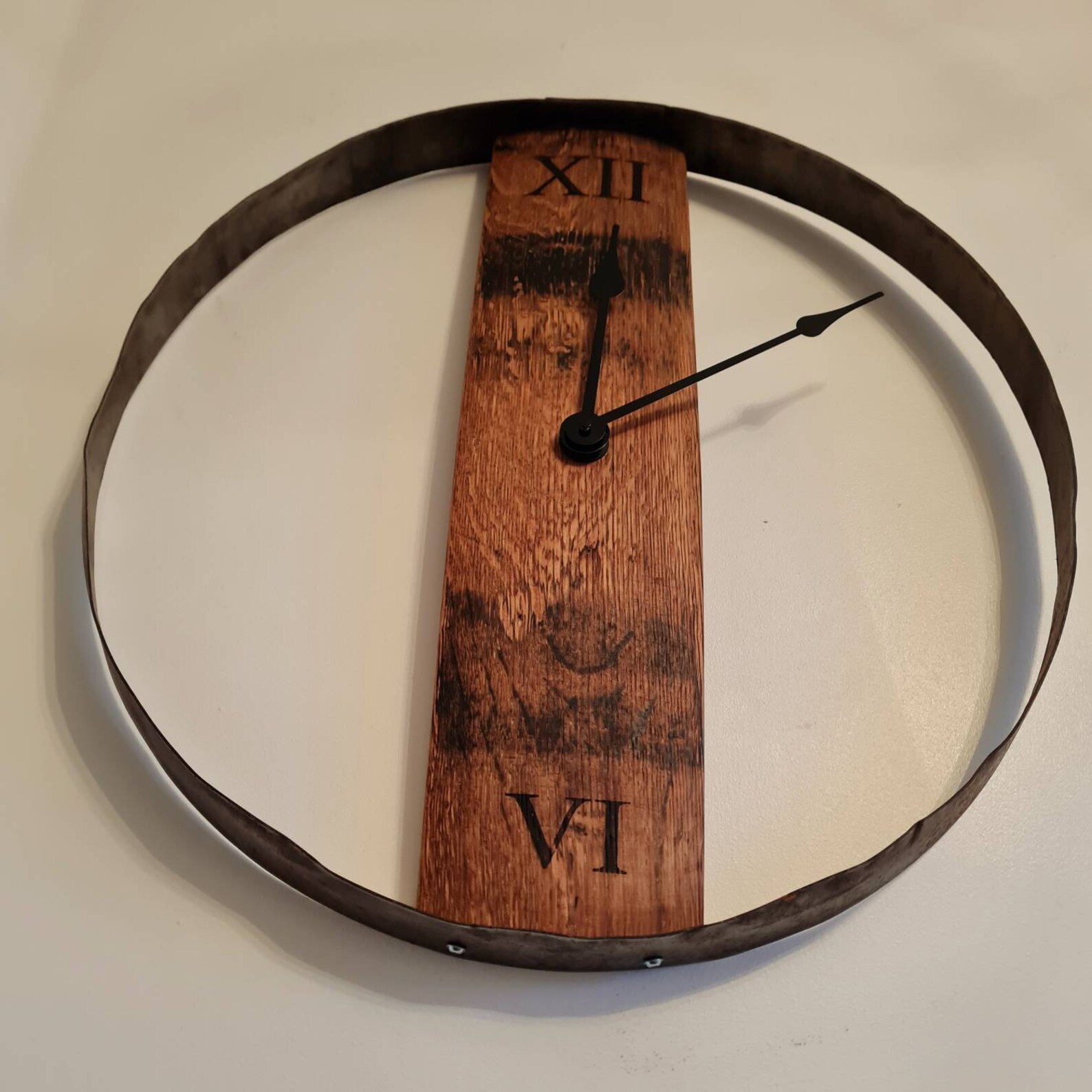 Whiskey Barrel Ring Clock Whiskey Barrel Hoop Clock Large - Etsy UK
