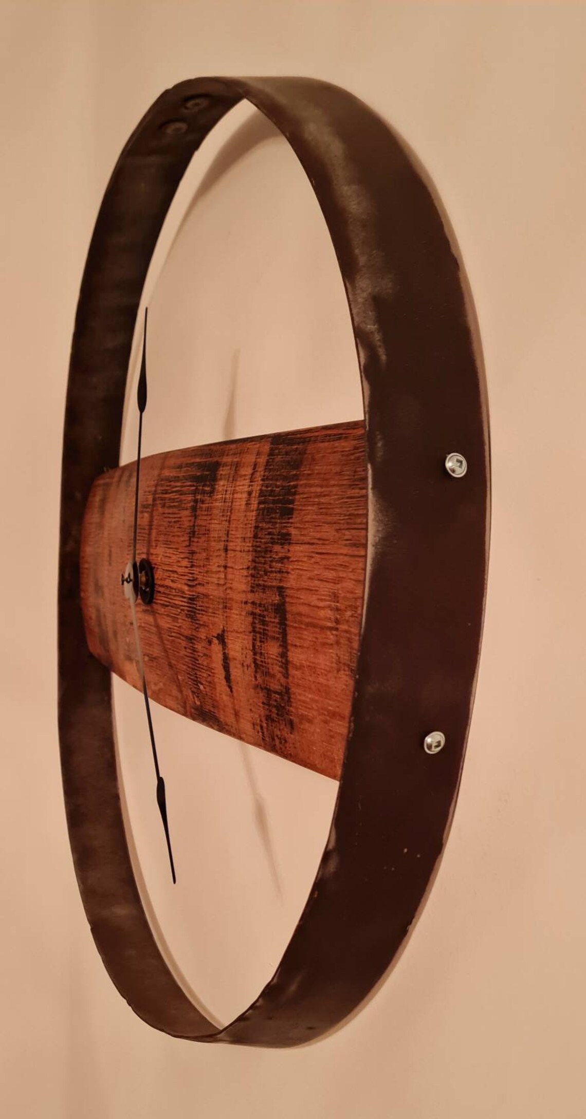 Whiskey Barrel Ring Clock Whisky Barrel Hoop Clock Large | Etsy