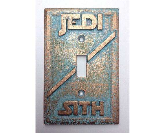 Jedi/sith star Wars Light Switch Cover aged - Etsy