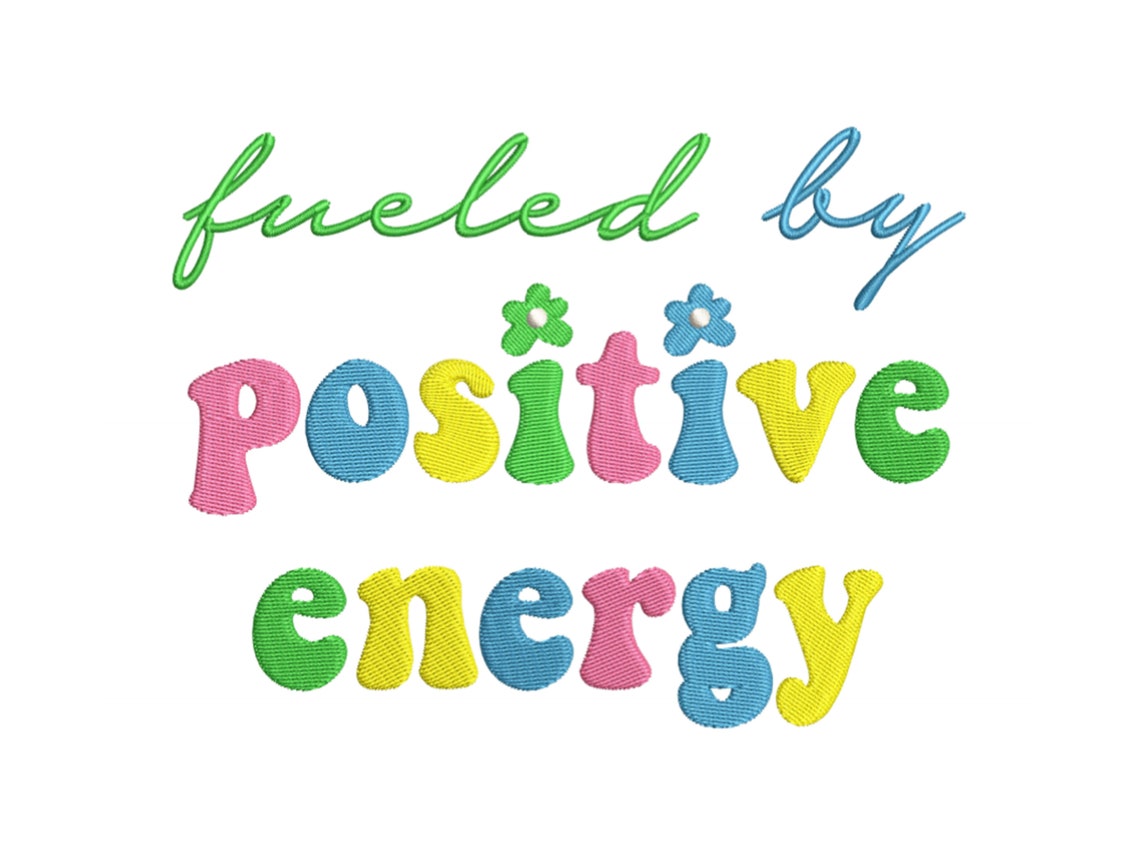 Positive Energy Embroidery Design 4 SIZES Xxx Vp3 Pes Pcs Jpx - Etsy