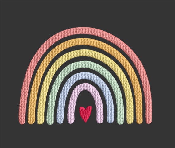 Rainbow Embroidery Design 2 SIZES Dst Exp Hus Jef Jpx Pes Vp3 | Etsy