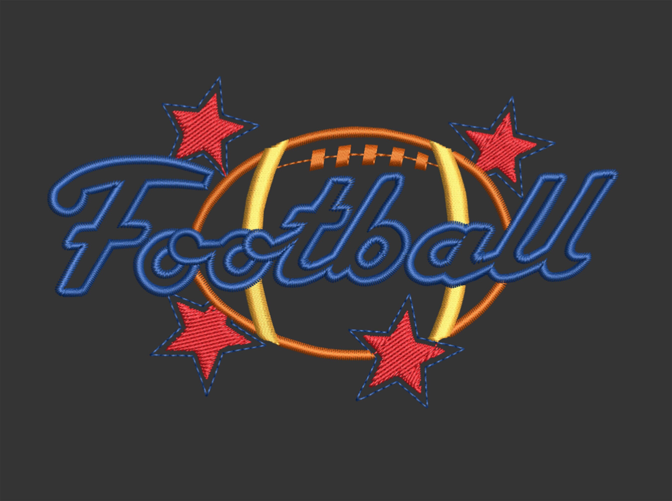 College Embroidery Font 5 SIZES With Bonus Football Embroidery Design ...