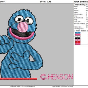 Sesame Street Design Pack 20 DESIGNS Available for 4x4 Hoop | Etsy