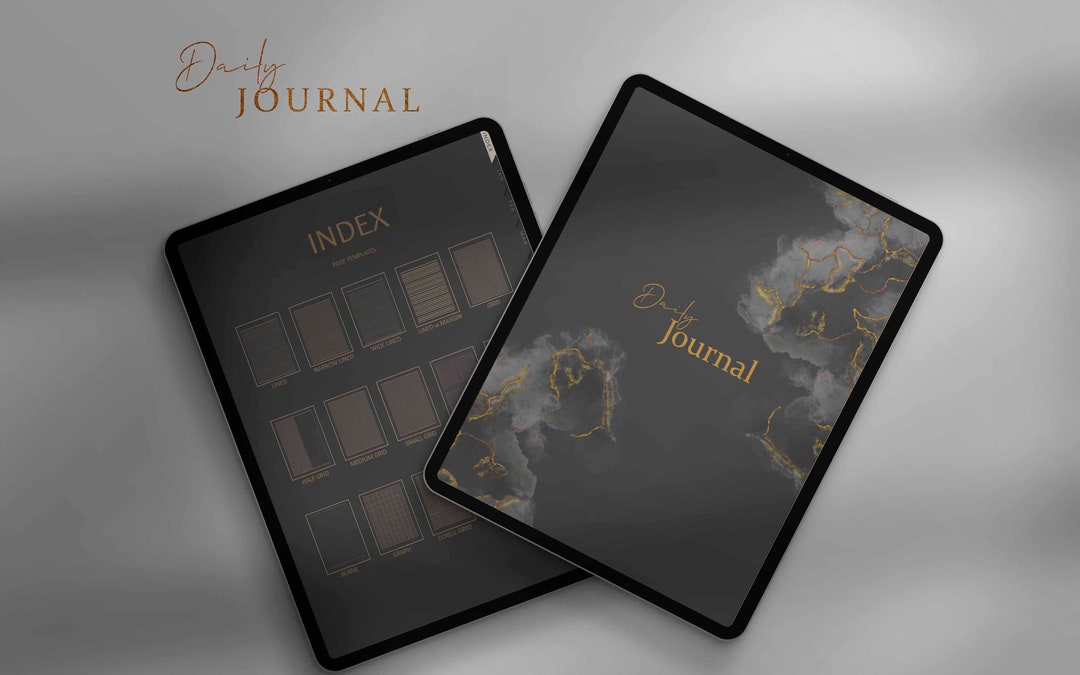 Dark Mode Digital Journal for Ipad, Digital Notebook, Goodnotes Journal ...