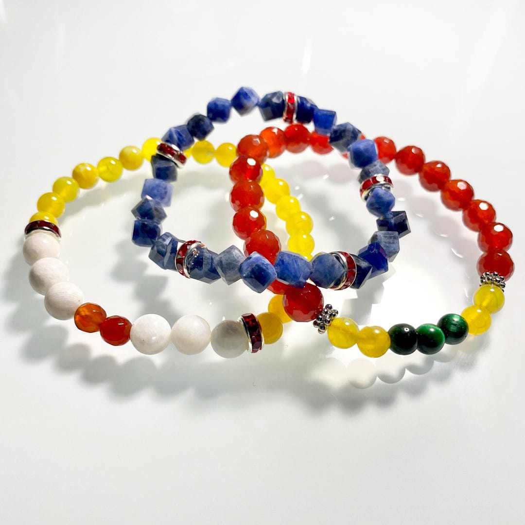 The Hedgehog Heroes Bracelets (sodalite, Agate, Carnelian) - Etsy