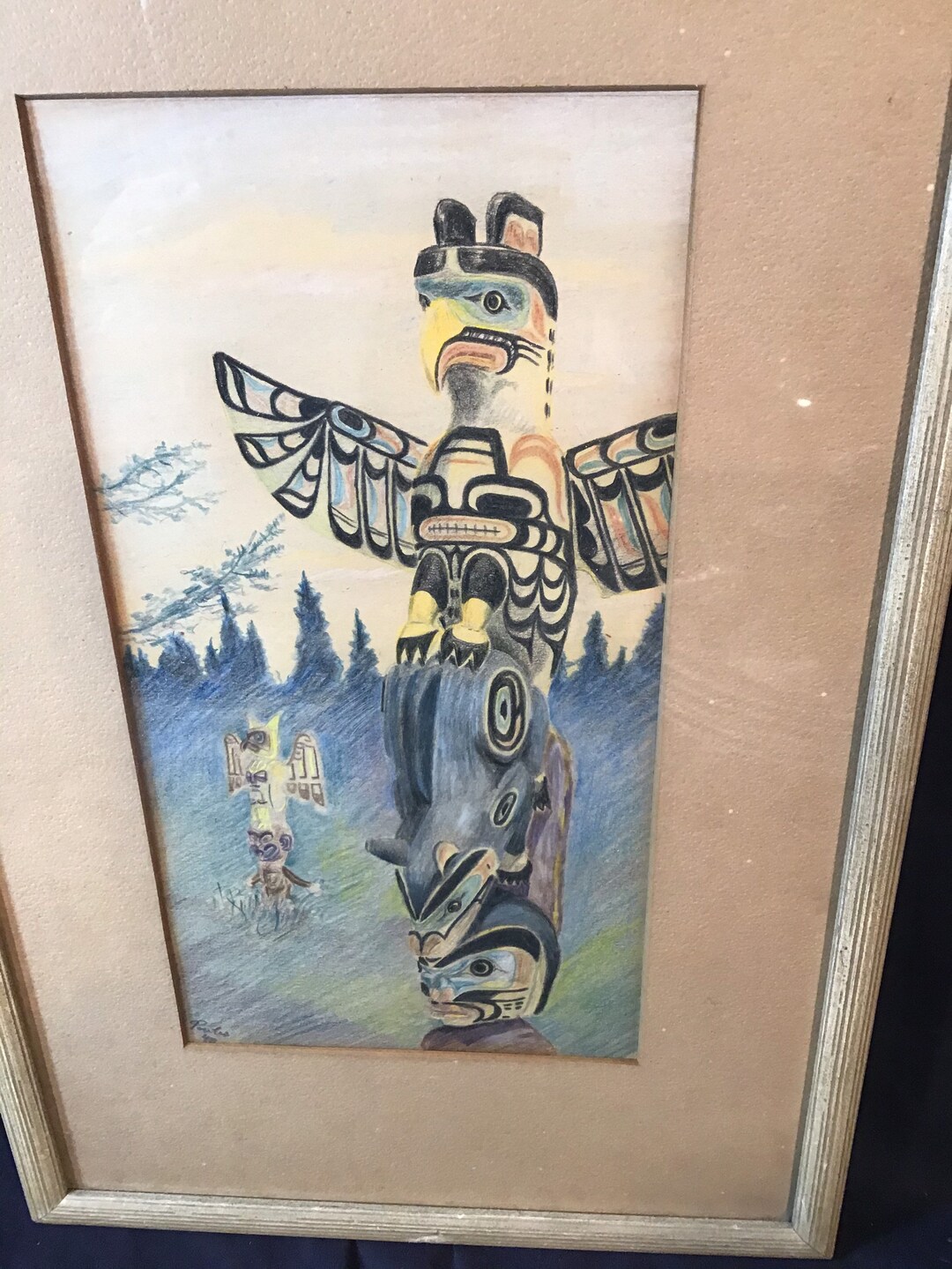 Historical Pacific Northwest Coast British Columbia Totem Poles Haida ...