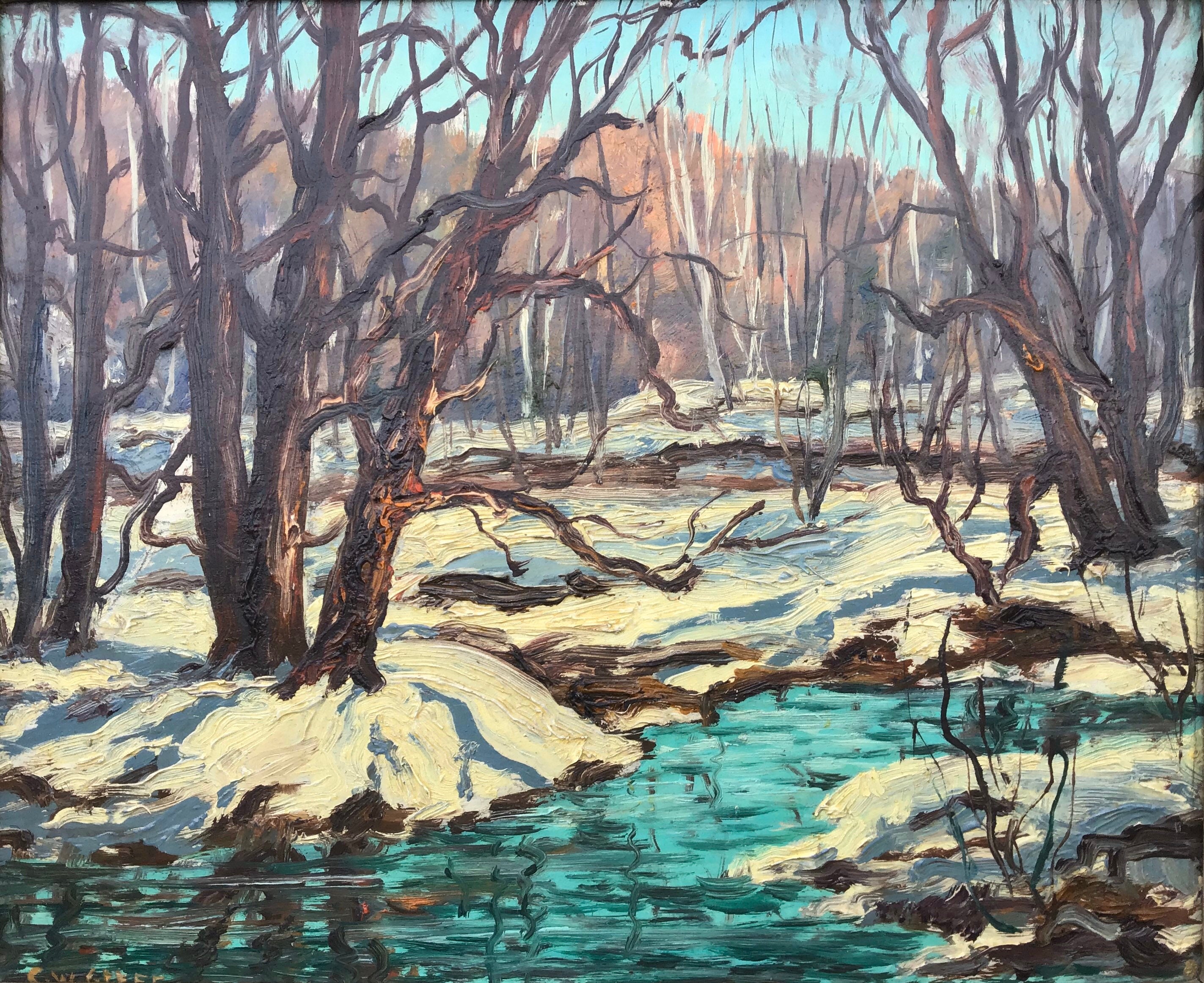 Vintage Canadian Landscape Original Oil Painting Clifton Wellington ...